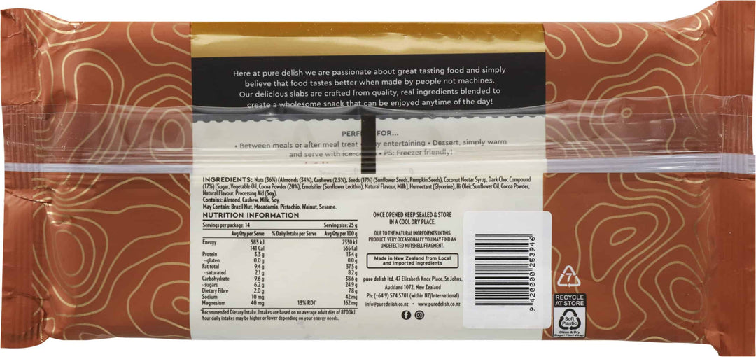 Choc Nut Slab 350g – Pure Delish Ltd