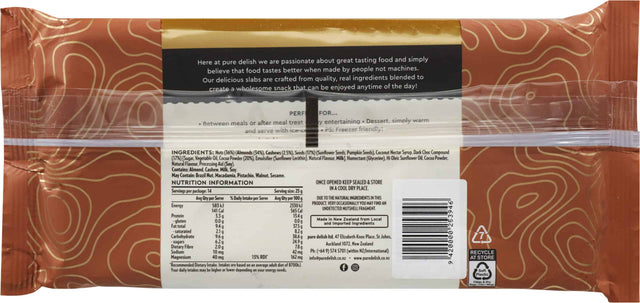 Choc Nut Slab 350g - Single – Pure Delish Ltd