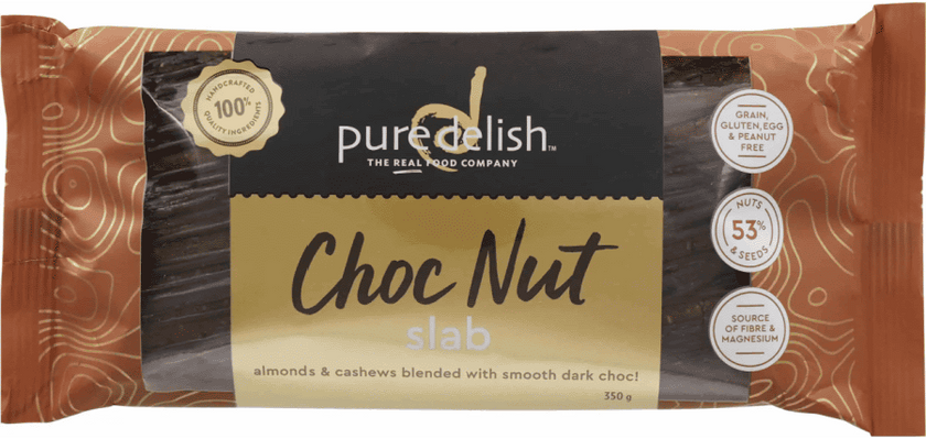 Choc Nut Slab 350g – Pure Delish Ltd