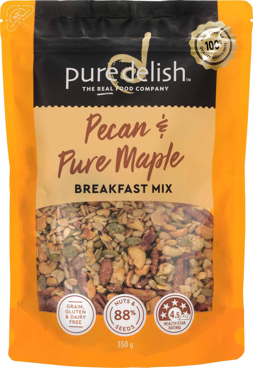 Pecan & Pure Maple Breakfast Mix 350g - Single Unit – Pure Delish Ltd